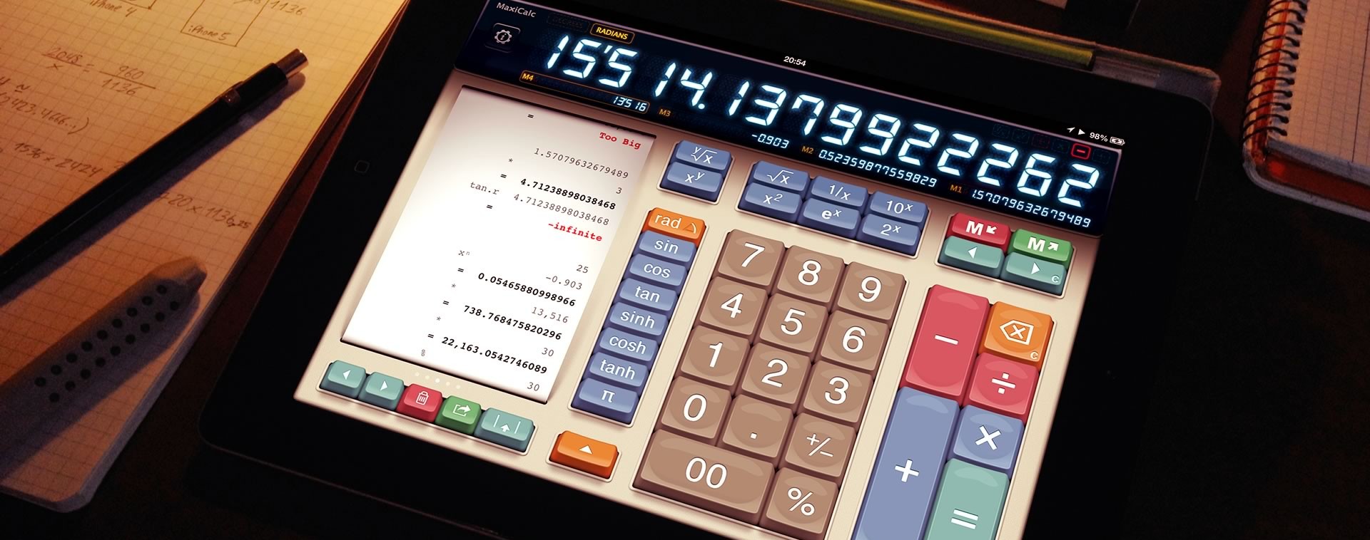 MaxiCalc Calculator for iPad | Basic and Scientific Calculator with ...